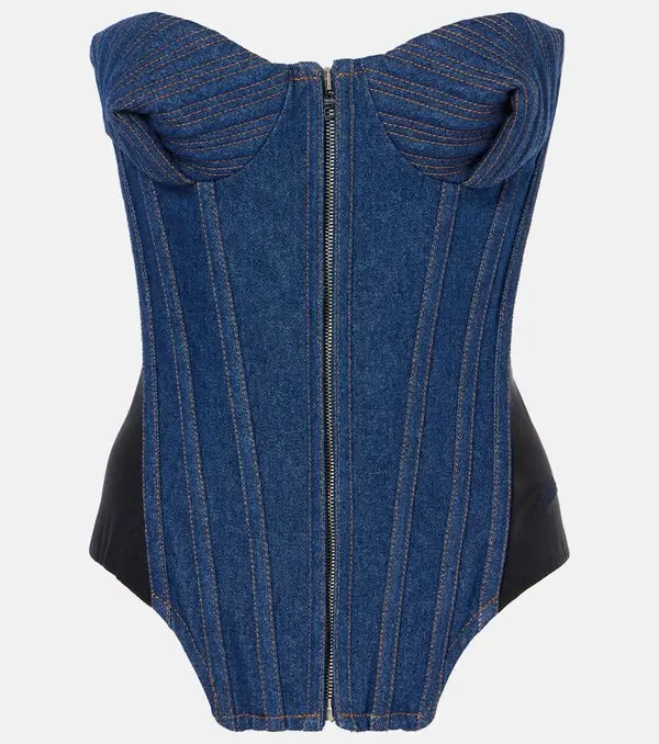 JEAN PAUL GAULTIER Paneled Denim Corset