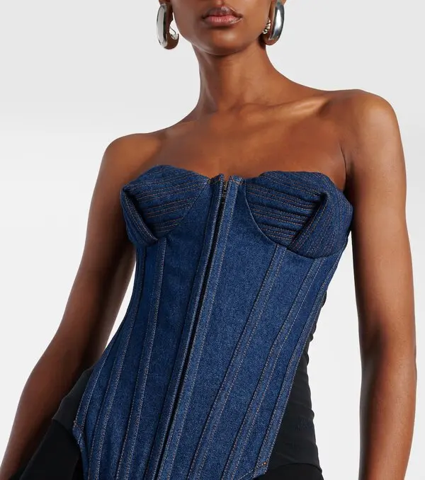 JEAN PAUL GAULTIER Paneled Denim Corset