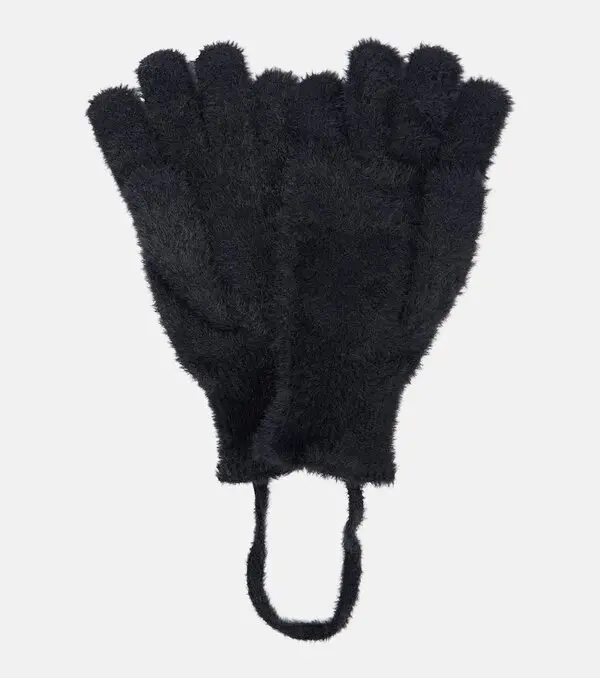 Balenciaga Bb Wool-blend Gloves - Black