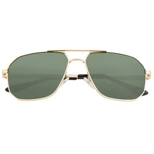 BREED Norma Polarized Aviator Sunglasses - Gold/black