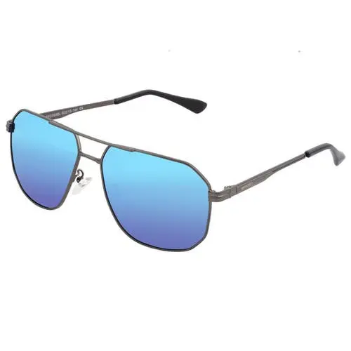 BREED Norma Polarized Aviator Sunglasses - Gunmetal/blue