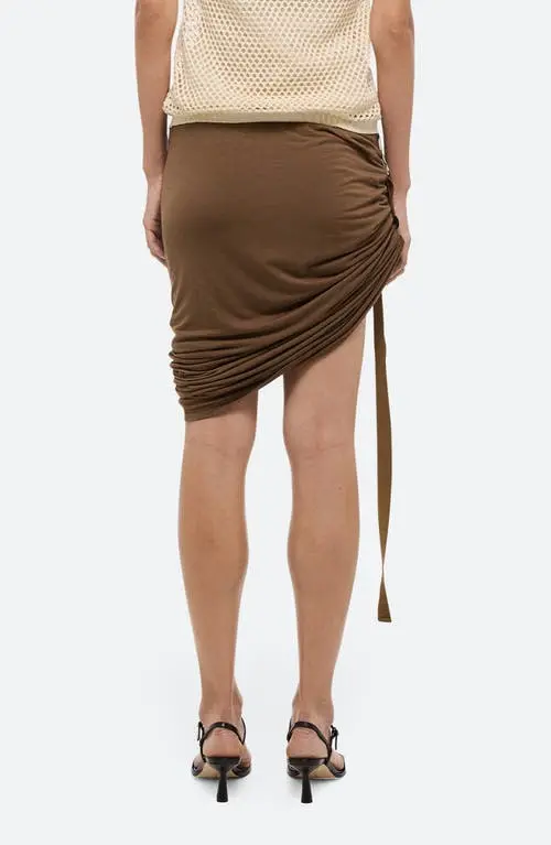 Helmut Lang Wind Ruched Stretch-jersey Skirt - Cocoa