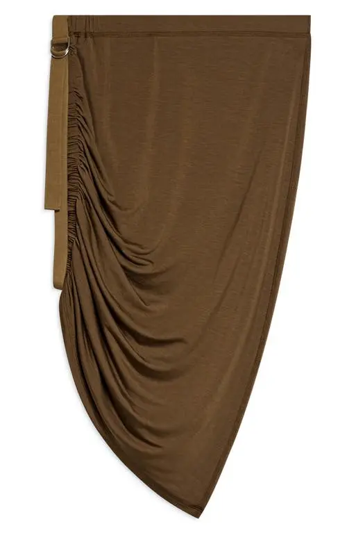 Helmut Lang Wind Ruched Stretch-jersey Skirt - Cocoa