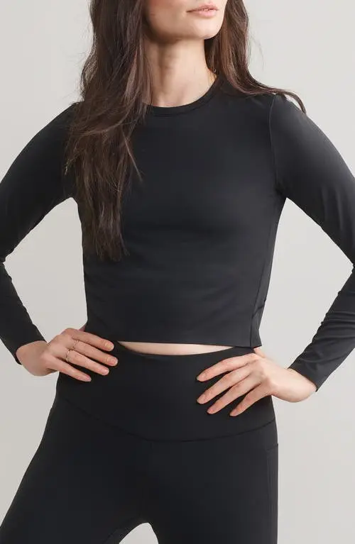 RHONE Serene Fitted Long Sleeve Top - Black