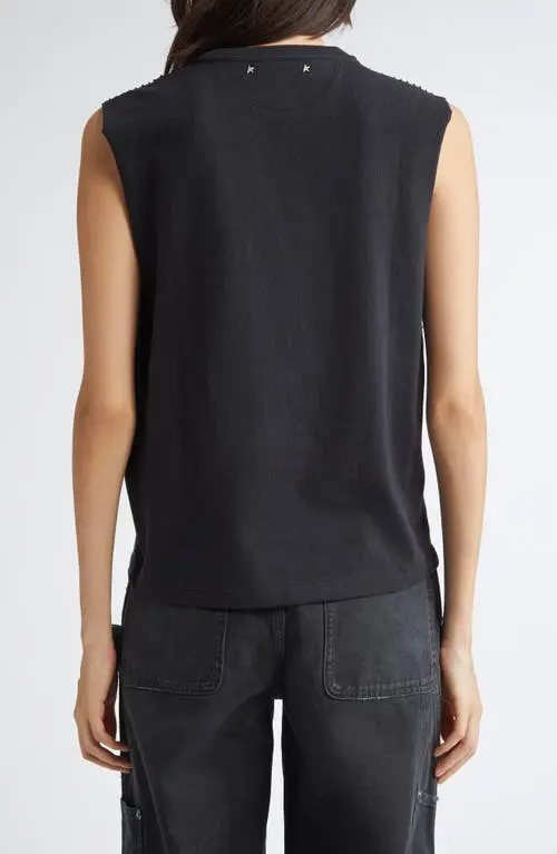 GOLDEN GOOSE Journey Embellished Cotton Tank