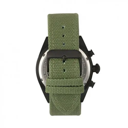 MORPHIC Chronograph Leather-band Watch With Date
