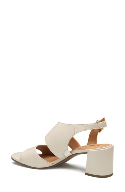 Johnston & Murphy Everly Asymmetric Slingback Sandal - Bone Glove Leather