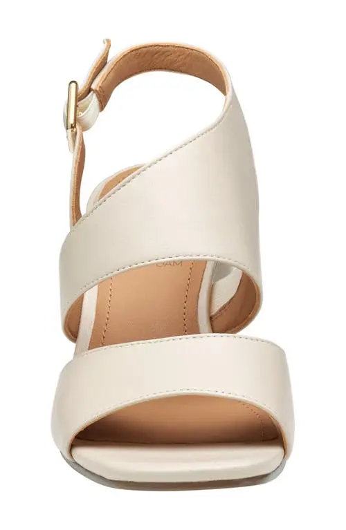 Johnston & Murphy Everly Asymmetric Slingback Sandal - Bone Glove Leather