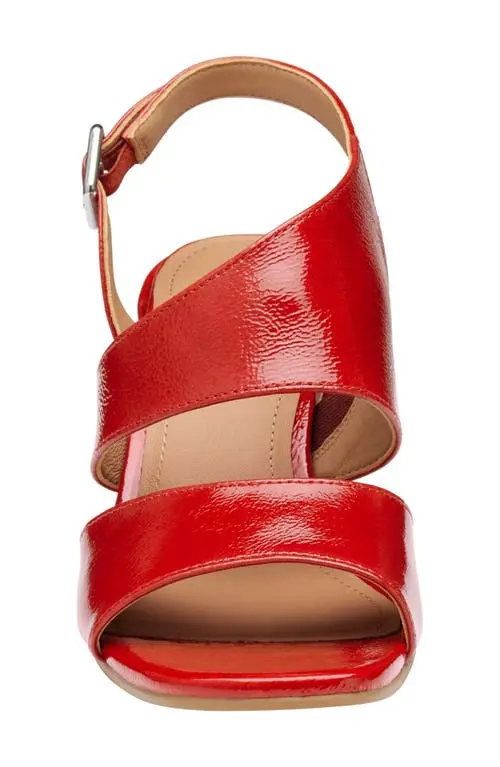 Johnston & Murphy Everly Asymmetric Slingback Sandal - Red Italian Crinkled