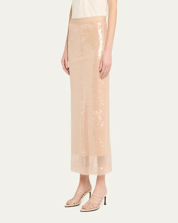 Ramy Brook Annita Sequined Midi Skirt