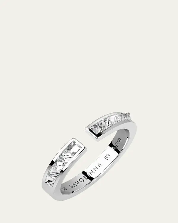 SAVOLINNA Be Spiked 18k White Gold Diamond Ring - Wg