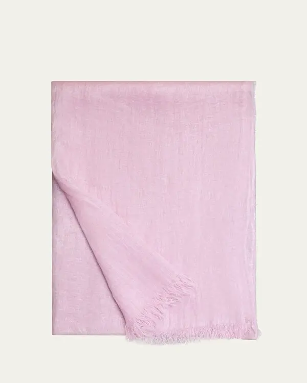 Akris Laminated Linen Scarf, 79x28 - Pale Pink