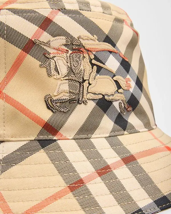 Burberry Check Bucket Hat - Sand