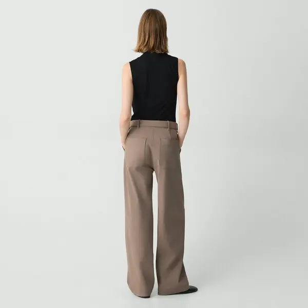 Theory Utility Wide-leg Pant 31 In Neoteric Twill - Walnut