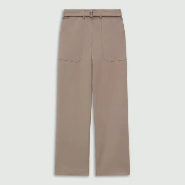 Theory Utility Wide-leg Pant 31 In Neoteric Twill - Walnut