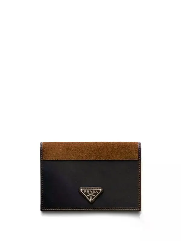 Prada Triangle-logo Card Holder - Blue