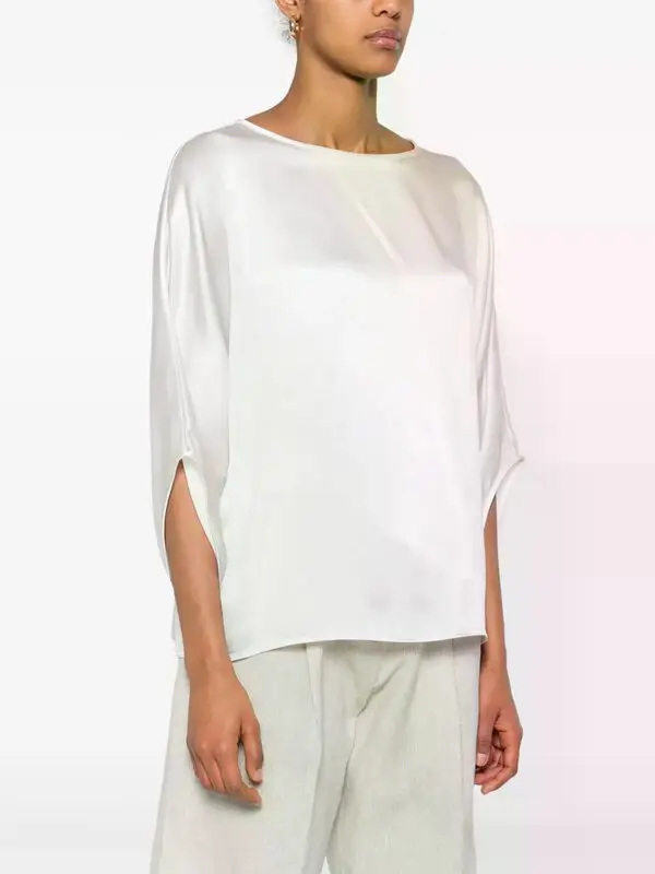 Eleventy Silk Top - White