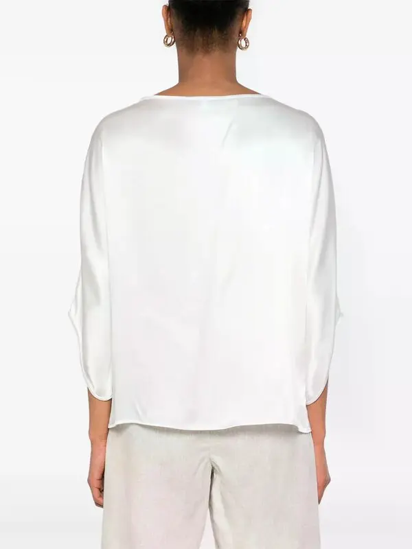 Eleventy Silk Top - White