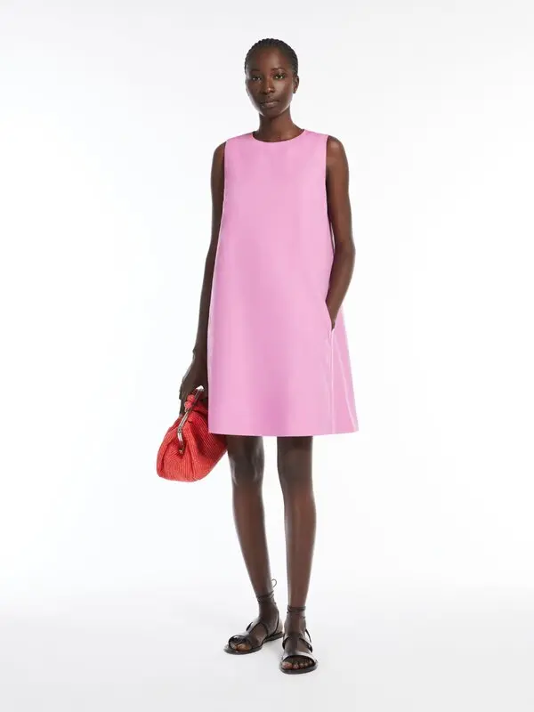 Max Mara Cotton And Linen Sleeveless Dress In Pink - 50% Off | Editorialist
