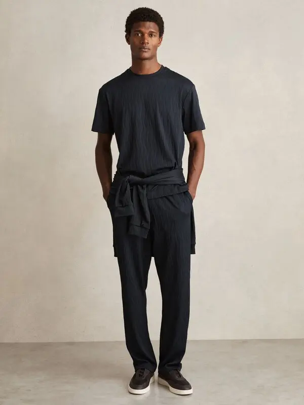 REISS Marr Wave-jacquard Trousers