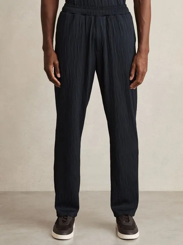 REISS Marr Wave-jacquard Trousers