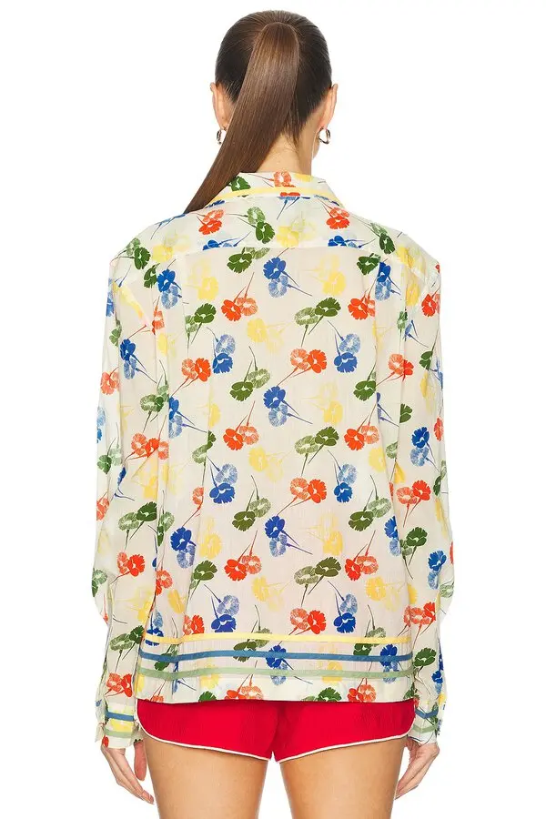 BODE Flower Stamp Long Sleeve Top