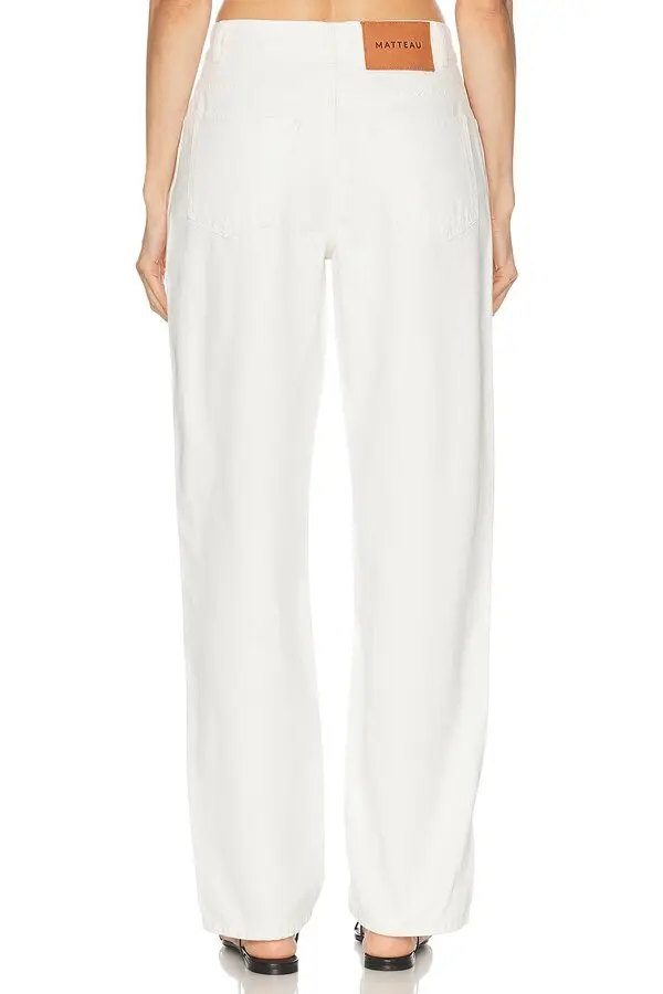 Matteau Relaxed Wide Leg Jeans - Chalk