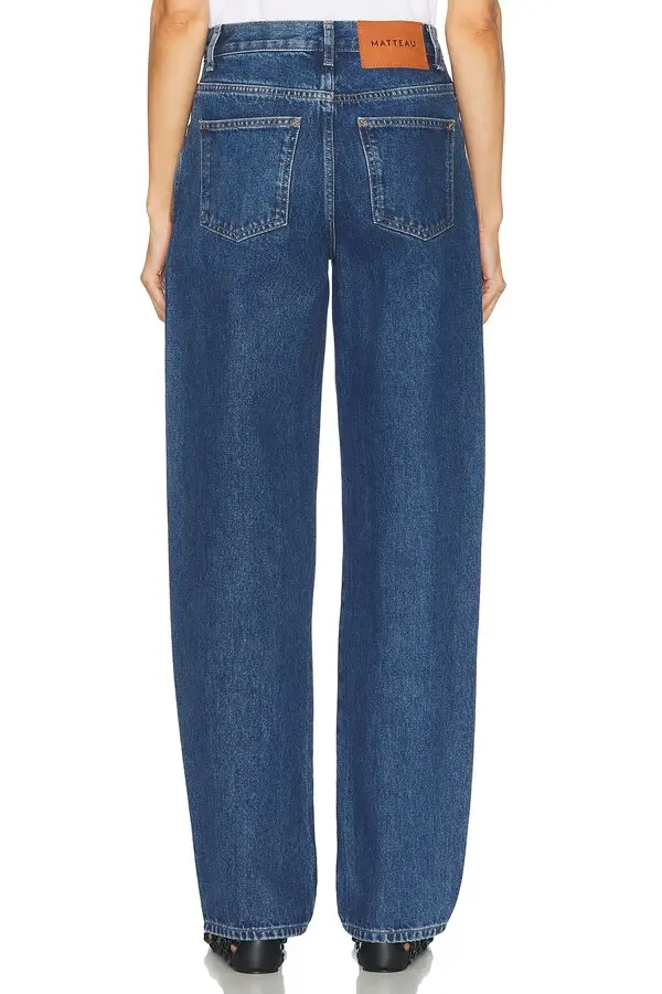 Matteau Relaxed Wide Leg Jeans - Classic Wash