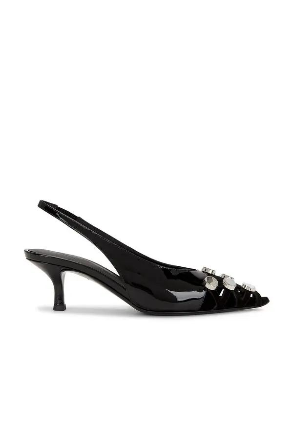 Attico Fiona 50mm Slingback - Black