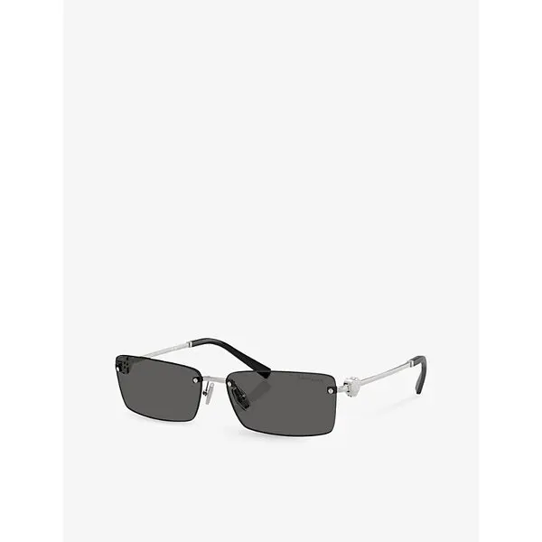 Tiffany & Co. Rectangle-frame Metal Sunglasses