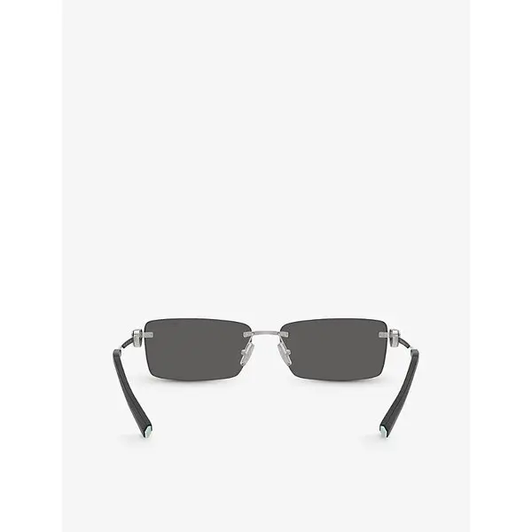 Tiffany & Co. Rectangle-frame Metal Sunglasses