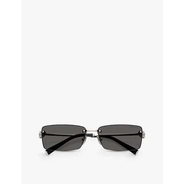 Tiffany & Co. Rectangle-frame Metal Sunglasses