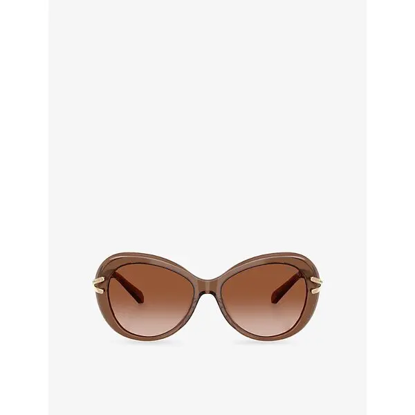 SWAROVSKI Sk6026 Butterfly Sunglasses - Brown