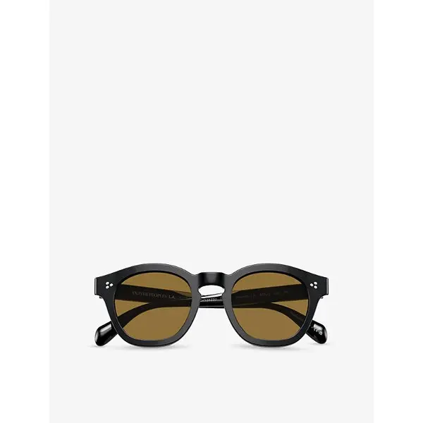 Oliver Spencer Square-frame Sunglasses - Black
