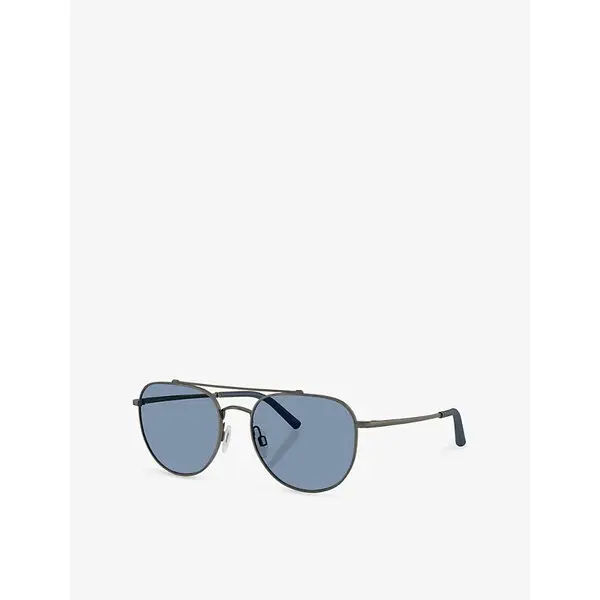 Oliver Spencer Pilot-frame Sunglasses - Grey