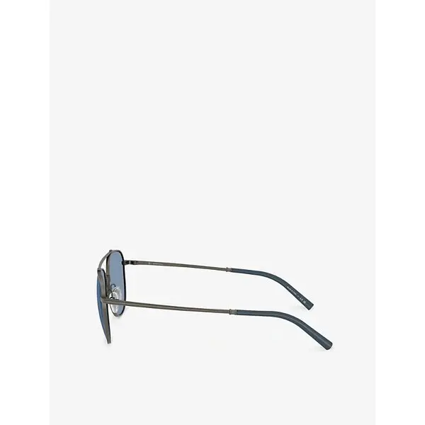 Oliver Spencer Pilot-frame Sunglasses - Grey