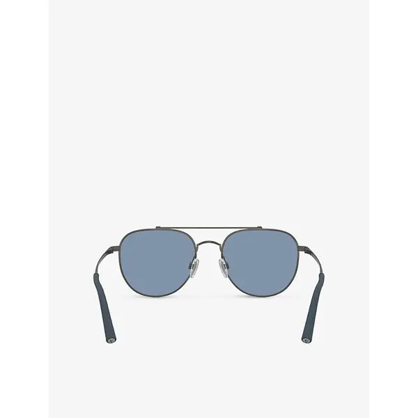 Oliver Spencer Pilot-frame Sunglasses - Grey