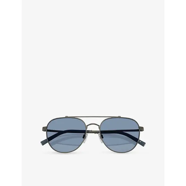 Oliver Spencer Pilot-frame Sunglasses - Grey
