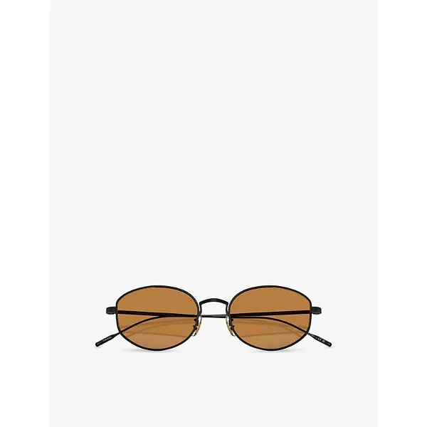 Oliver Spencer Sirry Oval-frame Sunglasses - Black