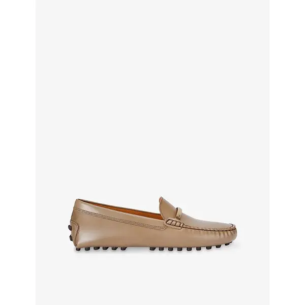 TOD'S Gommino Leather Driving Shoes - Beige