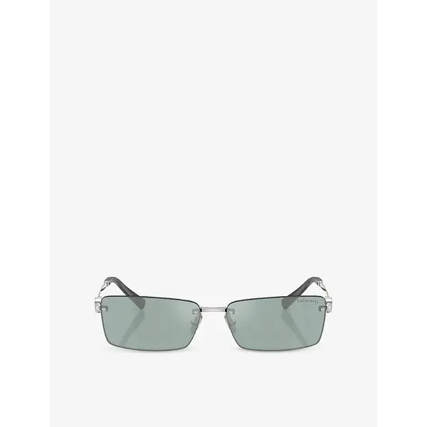 Tiffany & Co. Tf3108b Rectangle Sunglasses - Silver