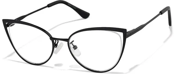 Zenni Retro Cat-eye Full Rim Frame - Black