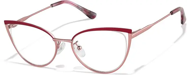 Zenni Retro Cat-eye Full Rim Frame - Red