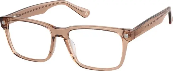 Zenni Rectangle Eyeglasses With Snap-on Sunlens - Brown