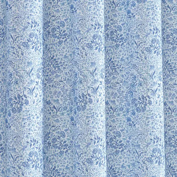 Aqua Floral Shower Curtain Exclusive