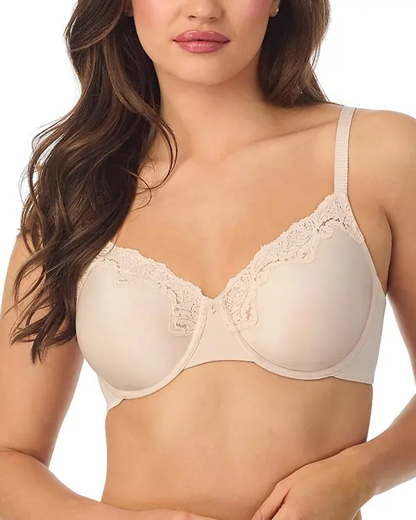Le Mystère Lace Allure Full Coverage Underwire Bra - Soft Shell