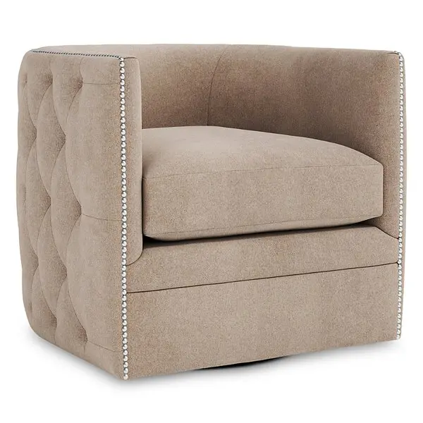 BERNHARDT Palazzo Swivel Chair - Beige -