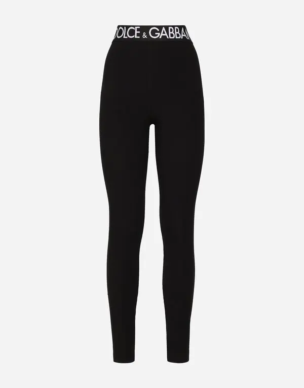 Dolce & Gabbana Jersey Leggings With Branded Elastic