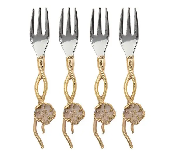 GODINGER Hellebore Dessert Fork Set
