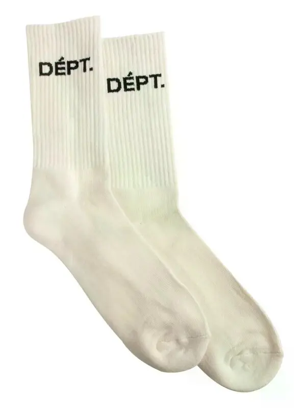 GALLERY DEPT. Logo-jacquard Socks - White